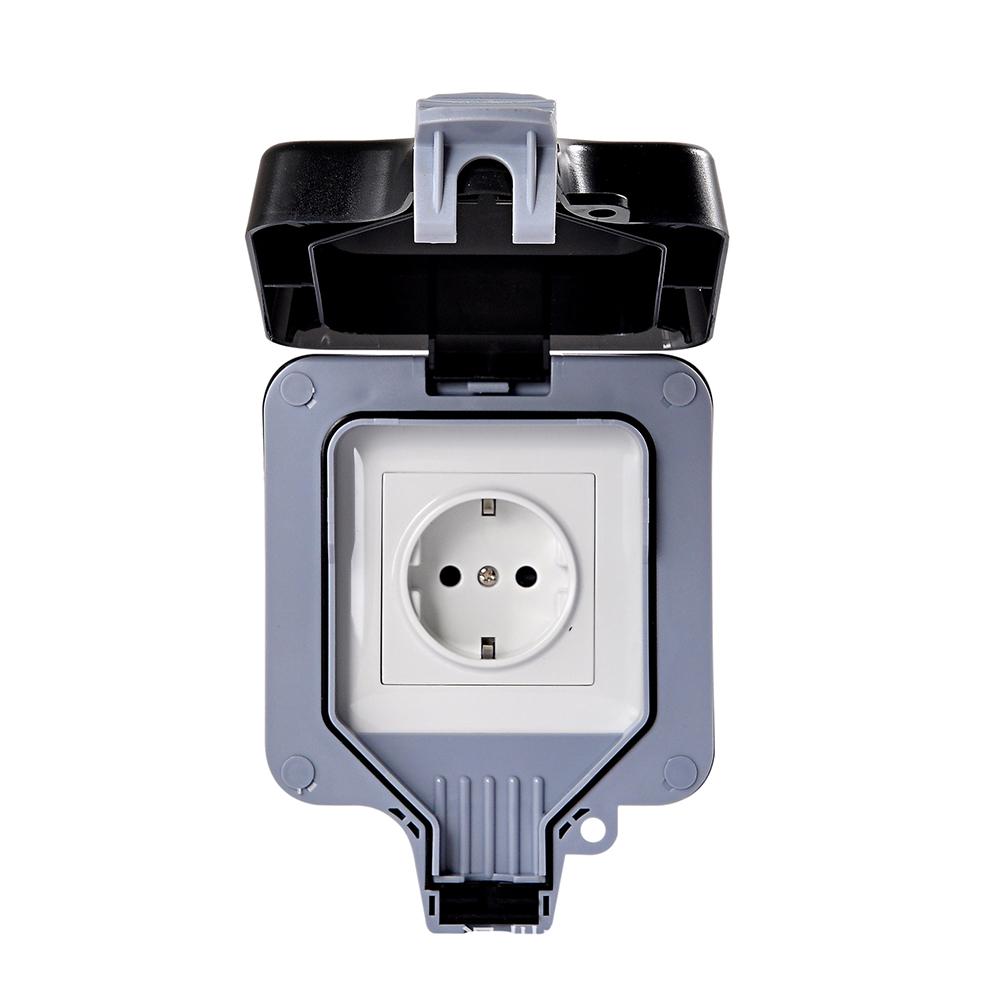 Buy EU Plug 16A Outdoor Wall Switch Socket IP66 Waterproof &Dust Proof ...
