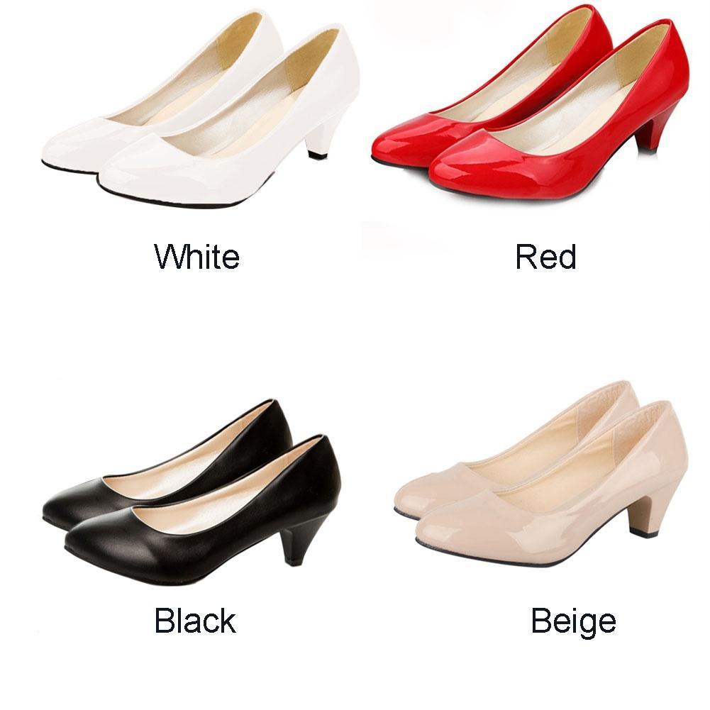 Buy Elegant Low Heel Shallow Mouth Tip Casual Summer Low Heels Shoes at ...