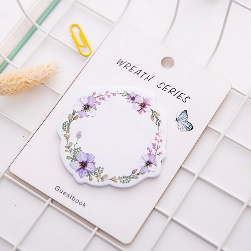 Buy Flora Flower Wreath Love Cute Memo Stickers Notes Kawaii Sticky ...