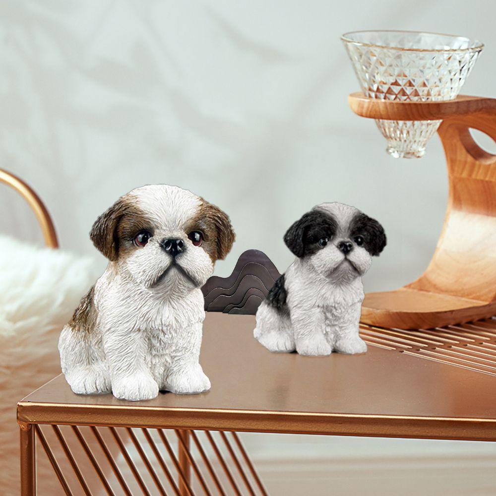 Buy Living Room Resin Miniature Ornaments Pet Dogs Simulation Puppy ...