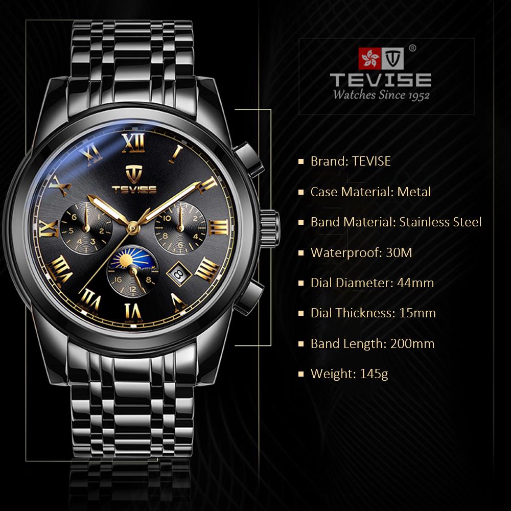 Buy TEVIS Multifunctional Watch Men Fashion Automatic Mechanical ...