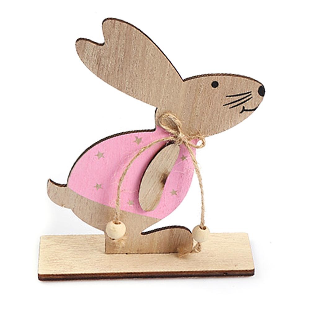 Buy Wooden Easter Bunny Ornaments Home Accessories Mini Cute Rabbit ...