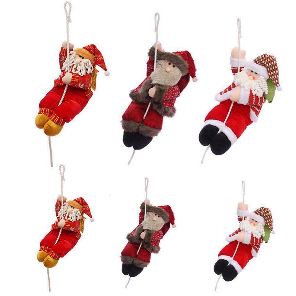 Buy Christmas Santa Claus Climbing On Rope Figure Xmas Outdoor Decor ...