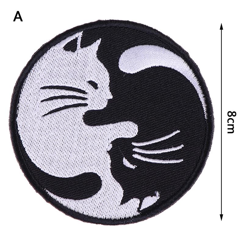 Buy 1Pc Unique Design Attractive Round Embroidery Cat Tai Chi Patterns ...