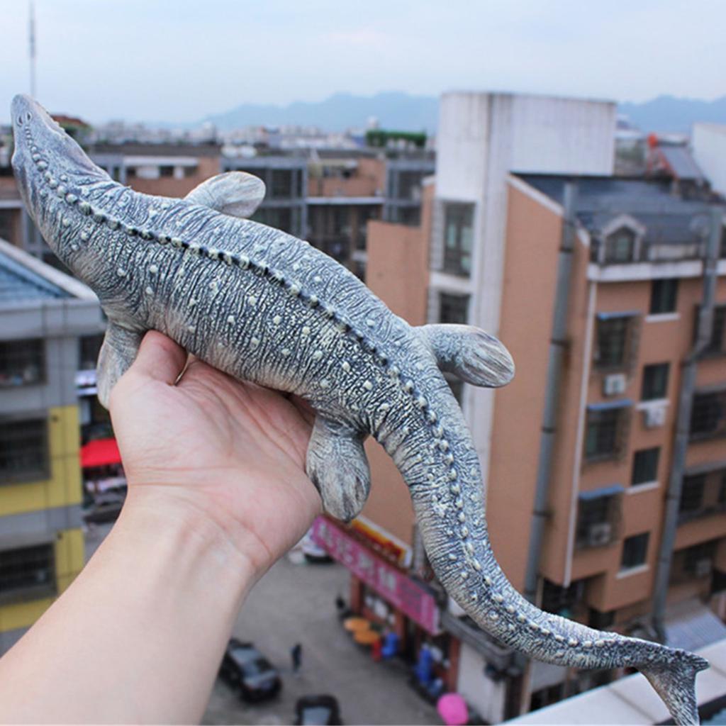 17.72" Lifelike Shape Animal Mosasaurus Dinosaur Model Cretaceous ...
