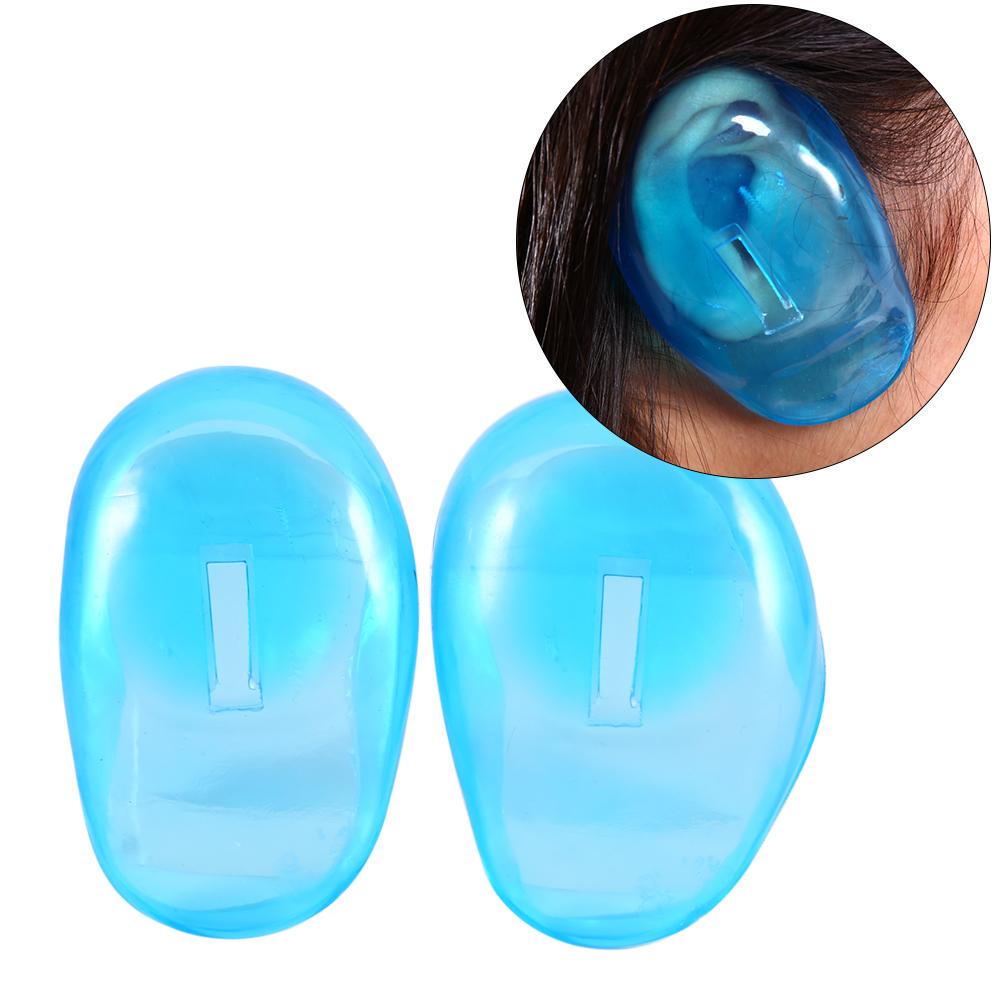 Buy 2Pcs Hair Color Ear Protector Anti Staining Plastic Guard Blue Ear ...