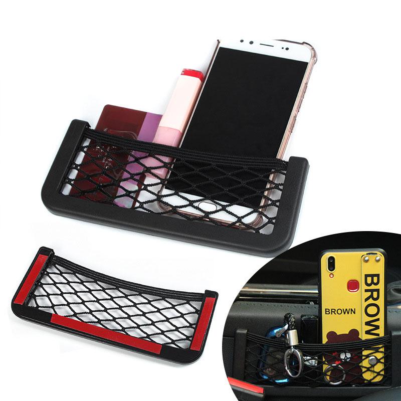 Cheap Multifunctional Car Net Pocket Storage Bag Paste Net Pocket Phone ...
