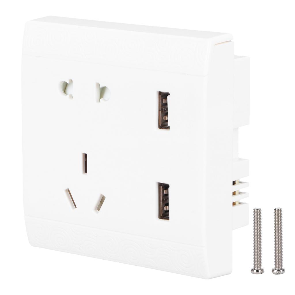 Buy Multi-Functional Wall Power Outlet Socket with 2 USB Port 13A for ...