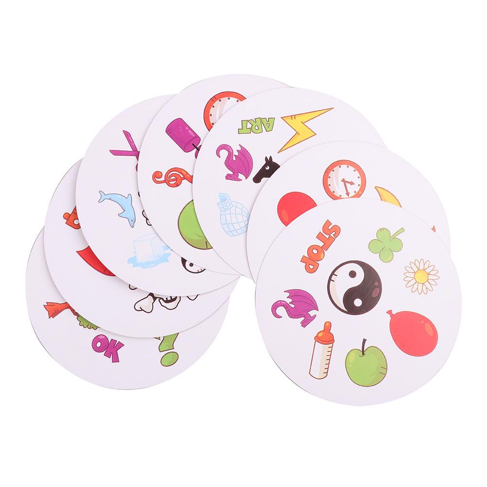 Buy 55pcs Dobble Card Game Family Party Entertainment Kids Playing ...