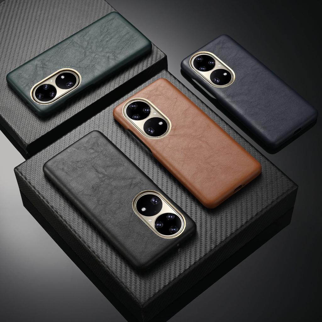 💰Kjøp Applicable To Huawei P50 Pro Lamb Leather Grain Mobile Phone Rear ...