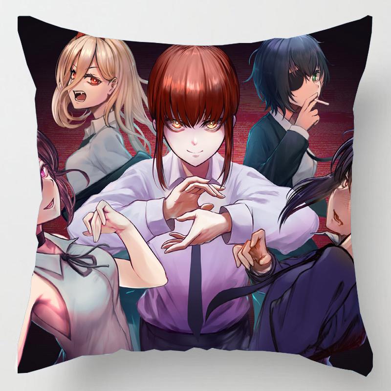 Cheap Hot Japan Anime Chainsaw Man Printed Cushion Cover Cartoon ...