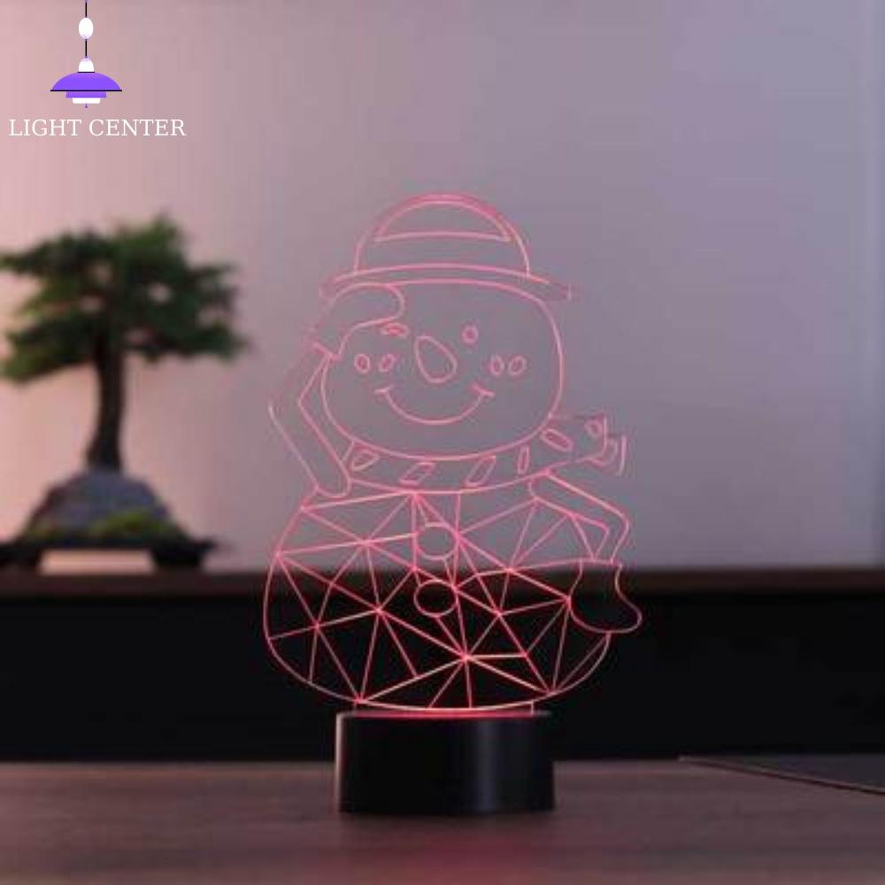 Buy 3D Snowman Themed Led Table Lamp Desk Accessories Friendship Lamp ...