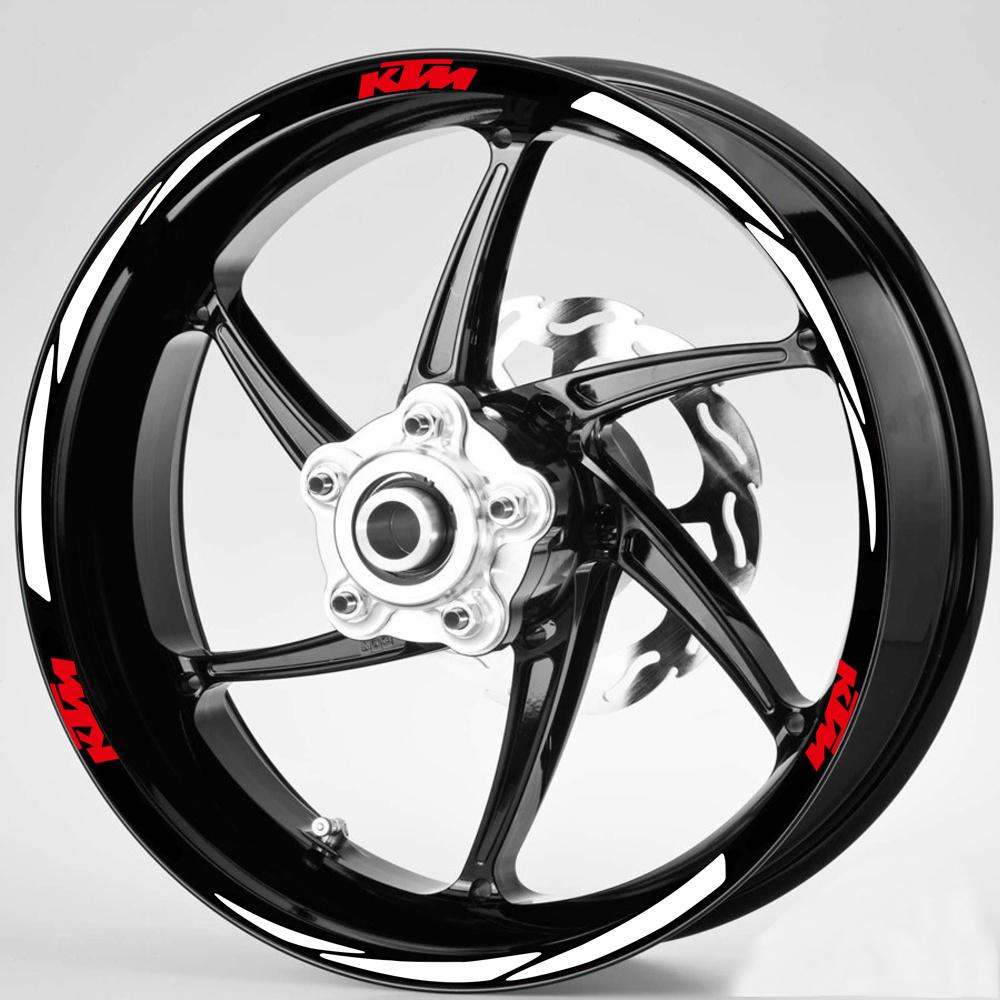 Buy Red KTM Written 3-Piece Reflective White [Grey] Rim Tape Wheel ...
