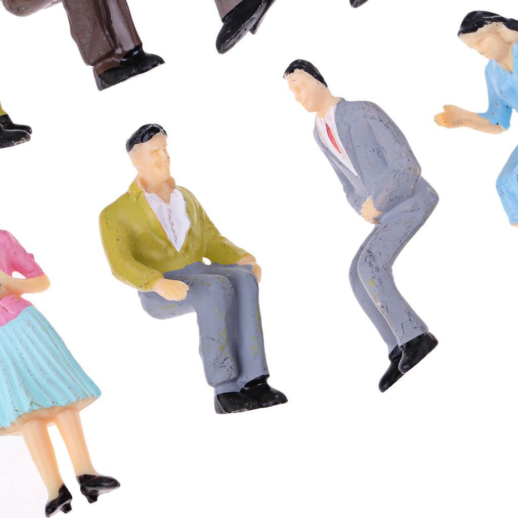 Buy HO Plastic Painted People Action Figure 1/25 Scale for Street ...