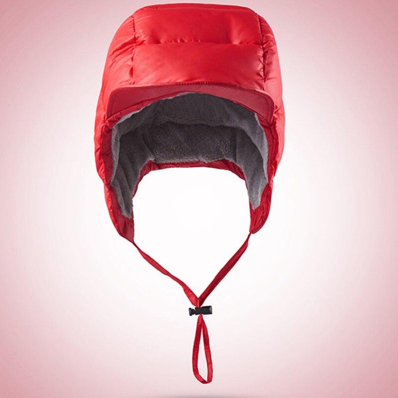 Cheap New Down Hat With Ear Flaps Warm Outdoor Sport Cap Winter ...