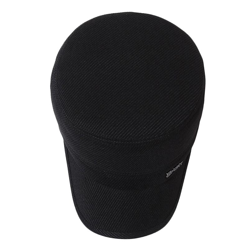 Cheap Middle-Aged and Old Man Military Caps Men's Winter Woolen Flat ...