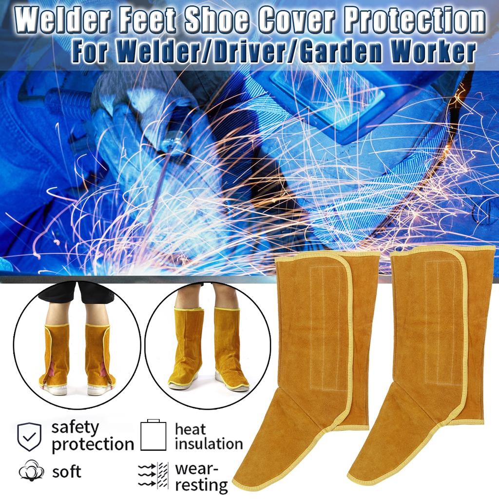 Buy Heavy Duty Work Gardening Cowhide Leather Welder Weldering Feet ...