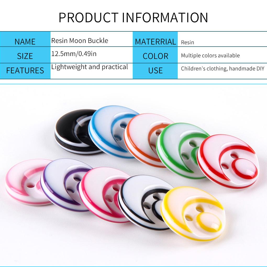 120pcs Resin Button 2 Holes Type Adorable Sewing Buttons Clothes ...