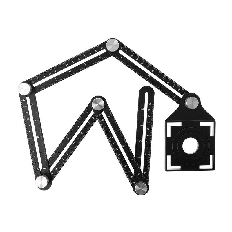 Satın alın 6 Folding Ruler Tile Hole Positioning Multi Template Angle ...