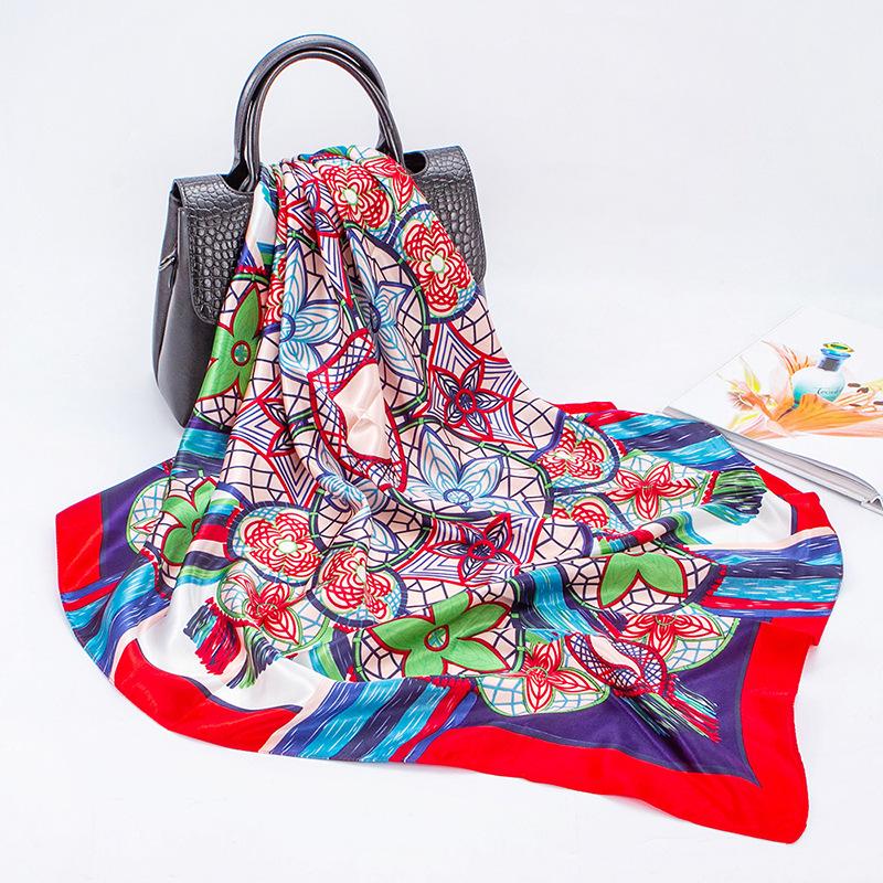 22 Spring and Summer New Artificial Silk Scarf Women's Five-Pointed ...