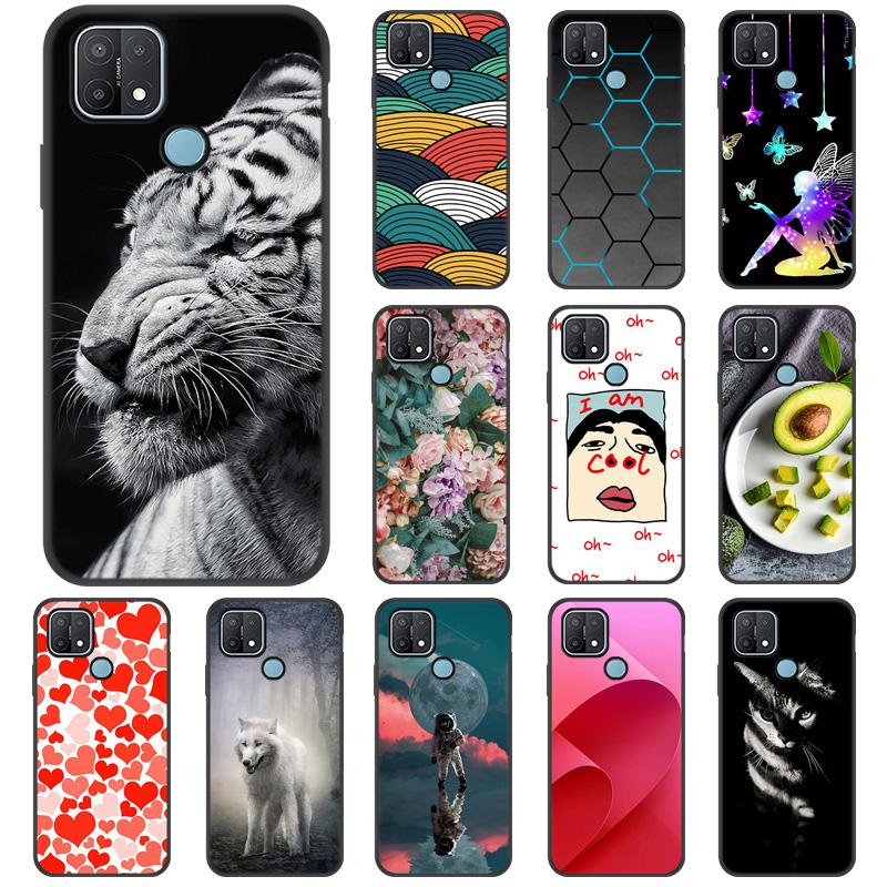 💰Kjøp Silicone Case For OPPO A15 For Oppo A15 CPH2185 6.52 inch Black ...