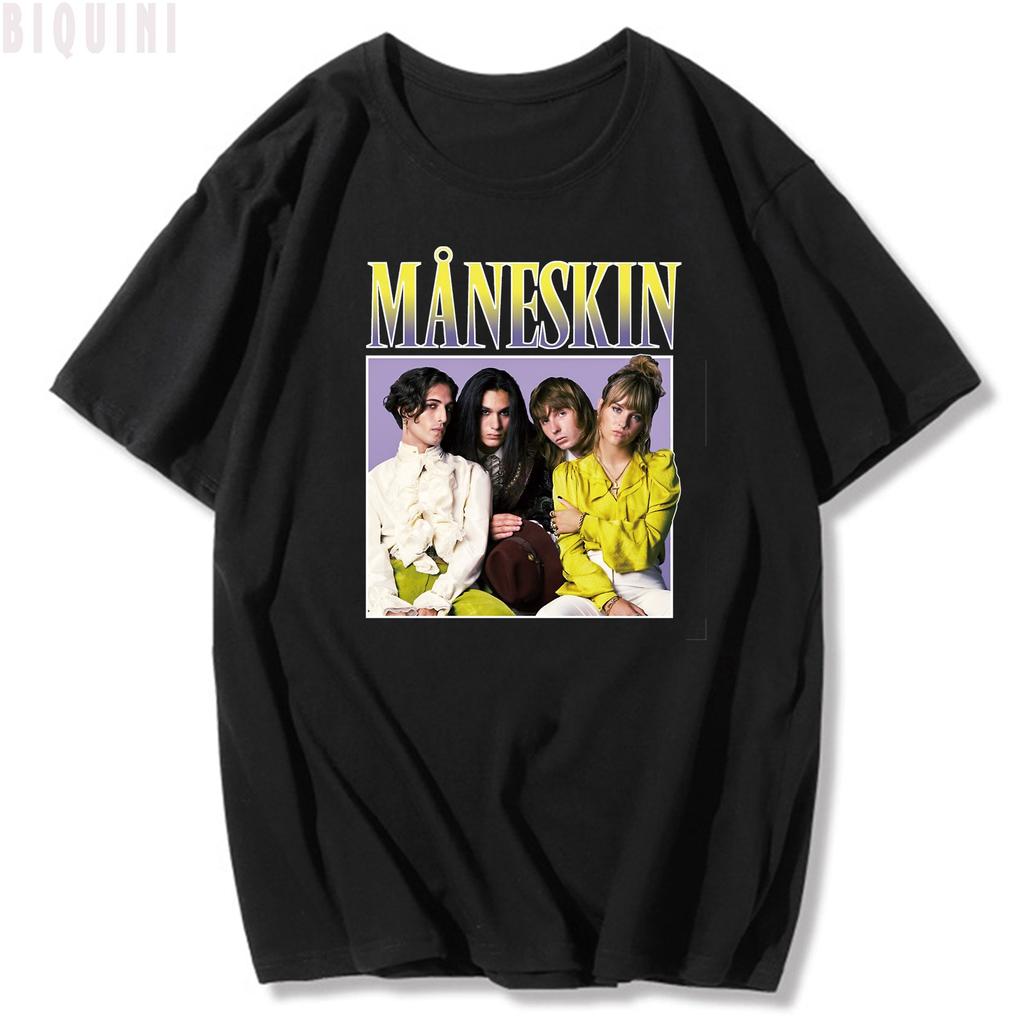 💰Kaufe Letter Maneskin T Shirt Men Printed 2021 Summer 100% Cotton ...