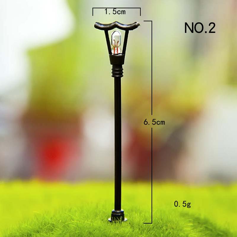Home Mini Retro Street Miniature Lamp Garden Streetlight Ornament Decor ...