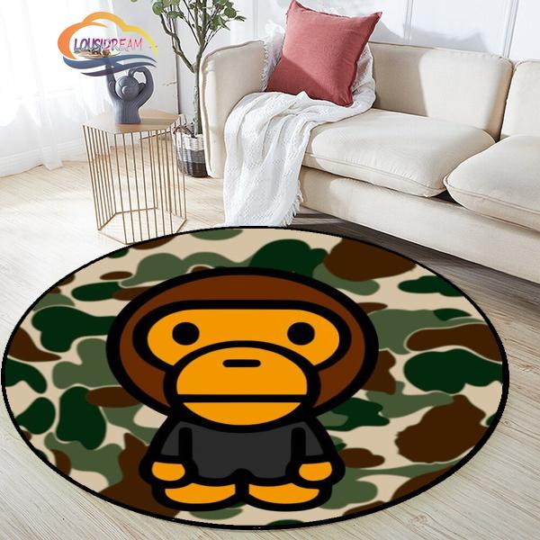 Buy bape cartoon Round Carpets For Living Room Bedroom Carpet Soft ...