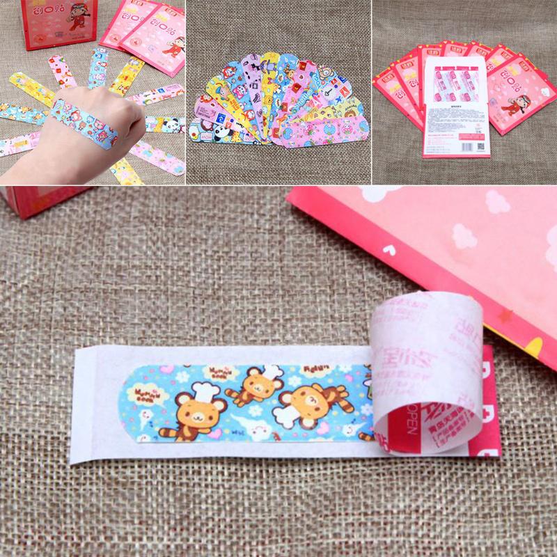 Buy 100Pcs Cute Cartoon Adhesive Bandages Waterproof Breathable Wound ...