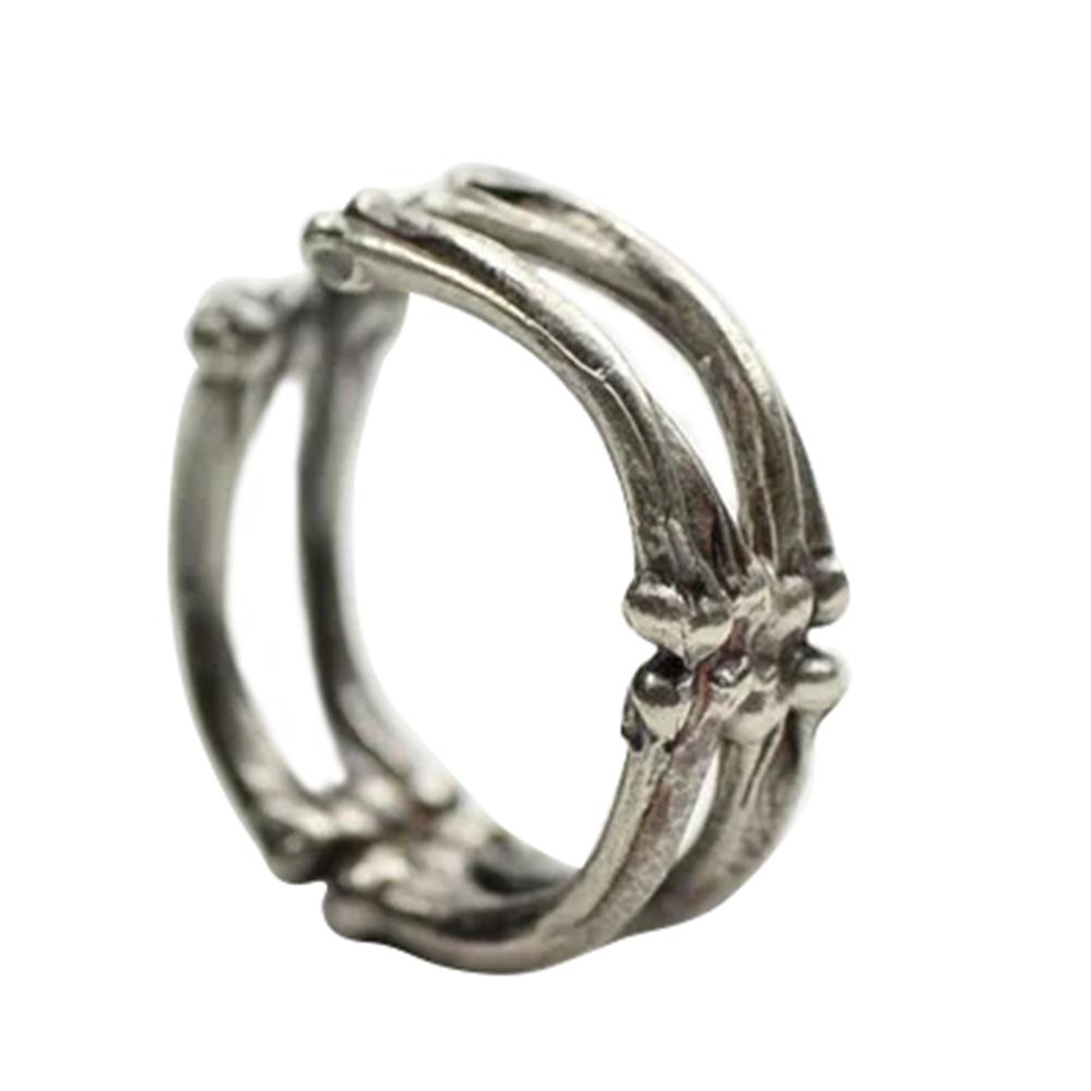 Buy Antique Gothic Adjustable Skeleton Bone Finger Ring Halloween ...