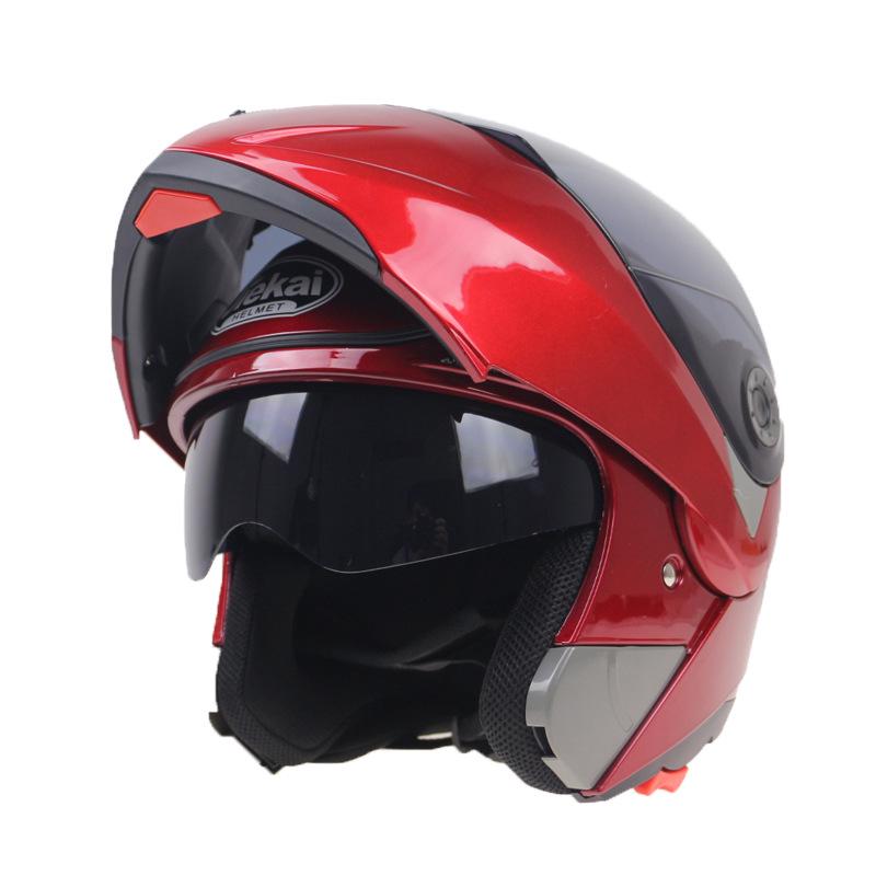Buy Double Visors Motorcycle Helmets ECE DOT Flip Up Motorcycle Helmet ...
