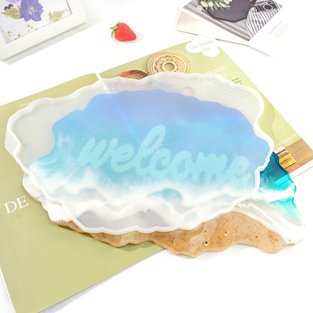 Buy 2Pcs/Set Crystal Epoxy Resin Mold Doorplate Door Signs Casting ...