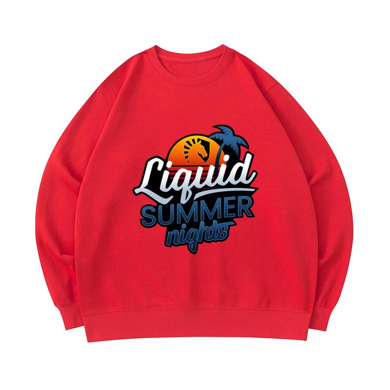 Men's 300 GSM 100% Cotton Sweatshirt Liquid Summer Nights Print Street ...