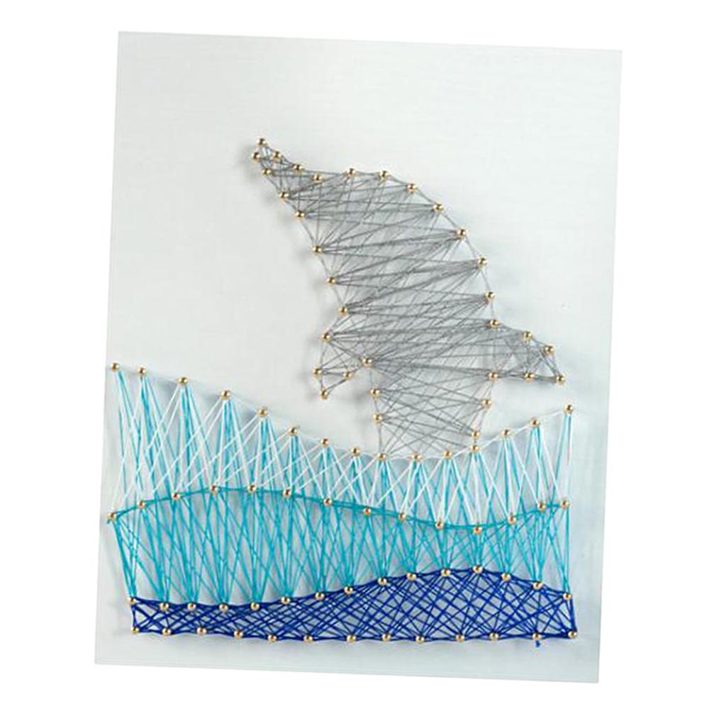 Buy Crafts Pin String Art Dolphin DIY Home Decoration Animals Kits With ...
