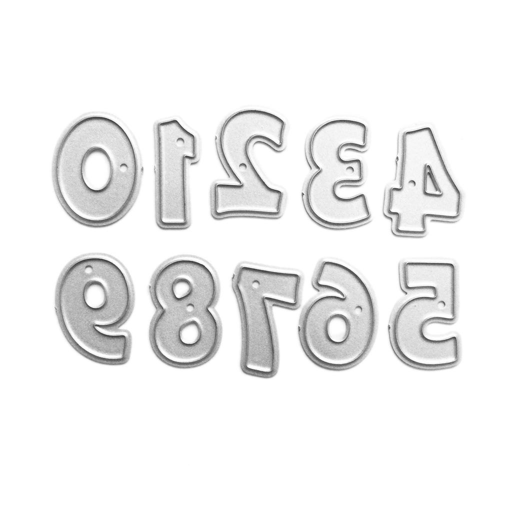 Numbers Metal Cutting Dies Stencil DIY Scrapbooking Album Stamp Paper ...