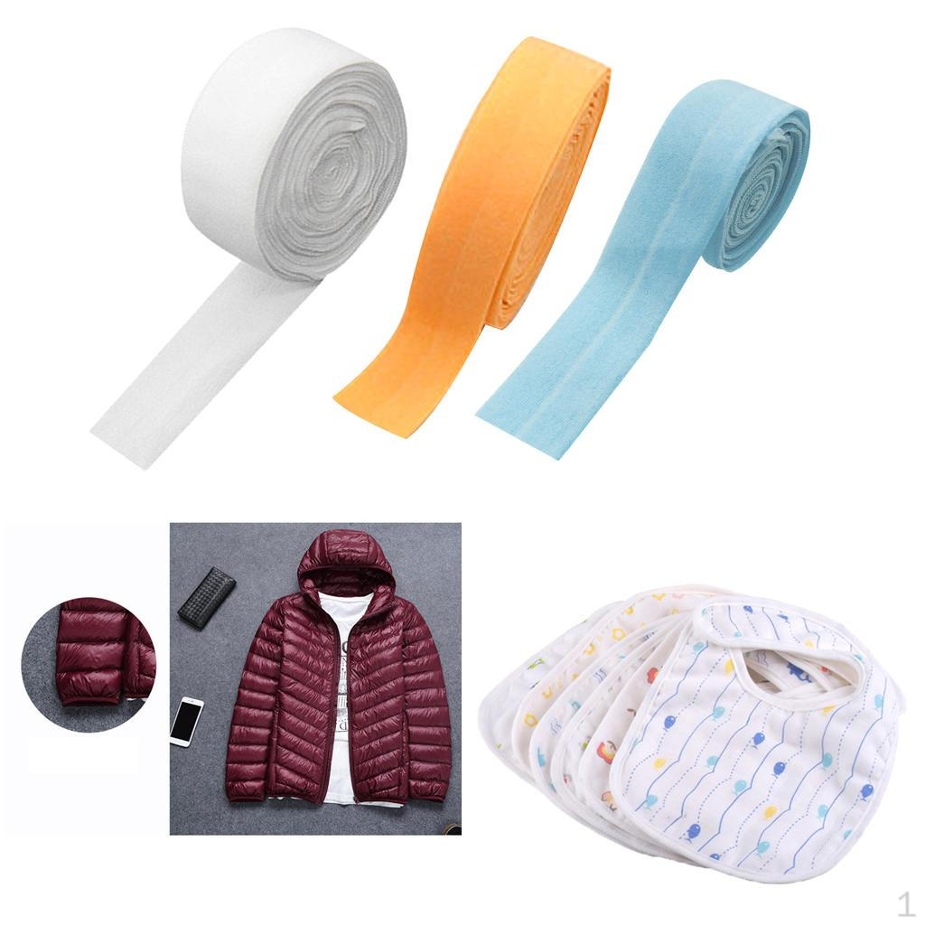 Buy 3Roll 10m Elastic Flat Bias Binding Tape Craft Clothing Sewing ...