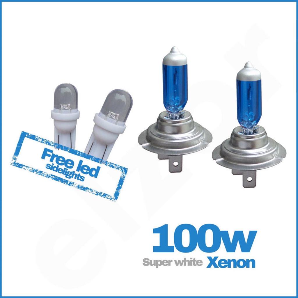 Buy OUTAD 2Pcs Halogen Bulb Auto Car Headlights Xenon H7 100W Ultra ...