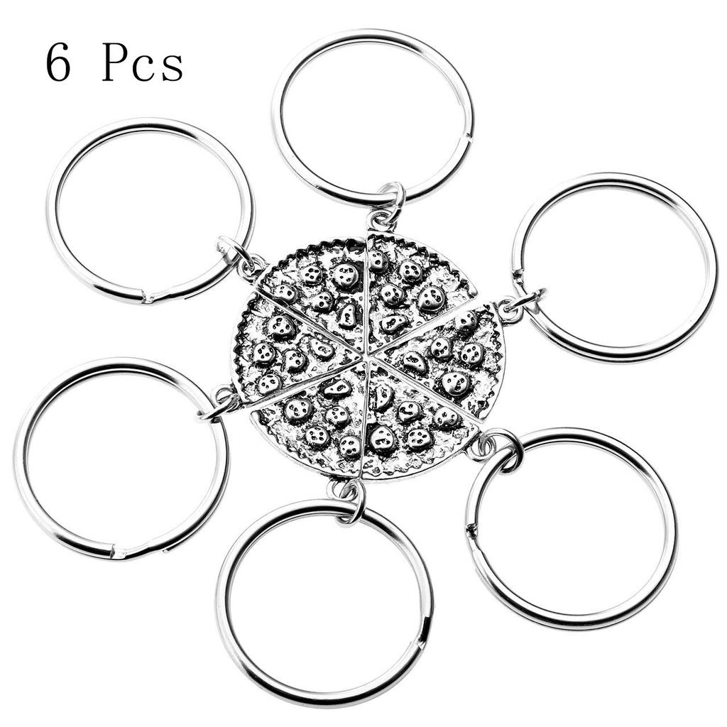 Buy Slice Pizza Keychains Keyrings BFF Best Friend Friendship Family ...