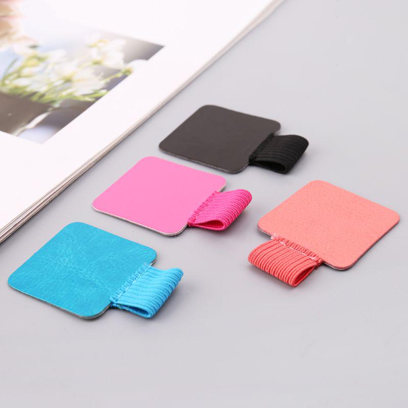 Buy 3pcs Square Self-adhesive Leather Pen Clip Pencil Elastic Loop For ...