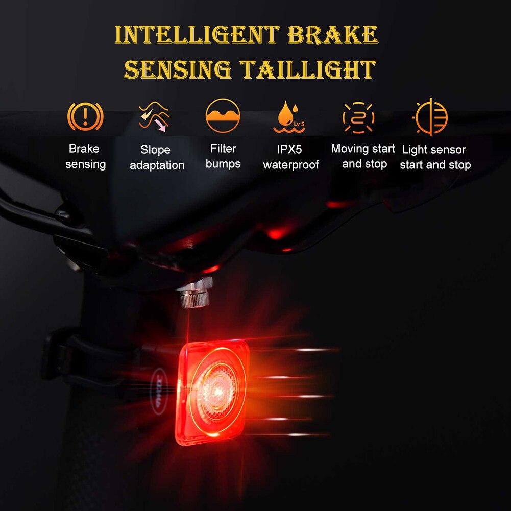 Satın alın Bicycle Auto Brake Sensing Taillight Waterproof Rear Lamp ...