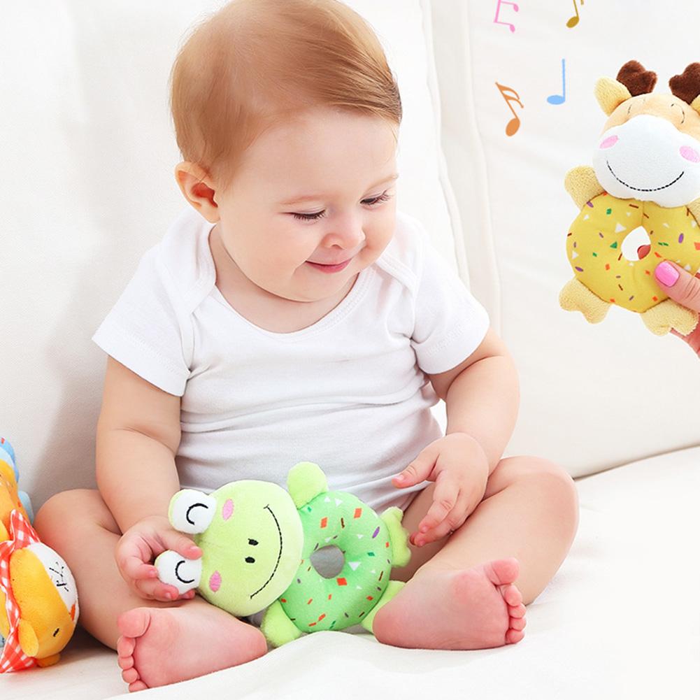 Baby Hand Grasp Ring Bell Rattle Doll Mobile Infant Teether Educational ...