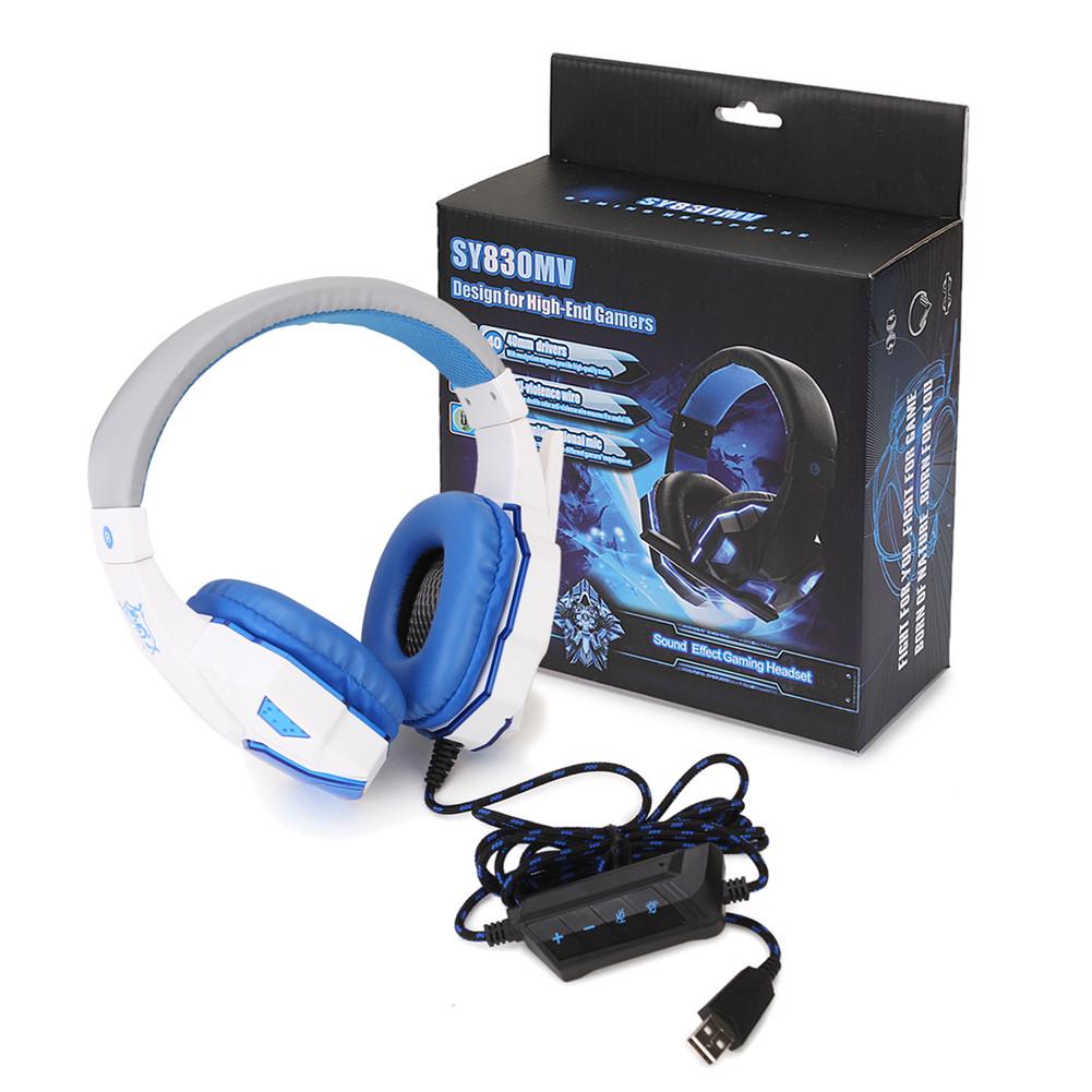 Soyto SY830 MV 7.1 Channel USB Gaming Headset Luminous Headphone with ...
