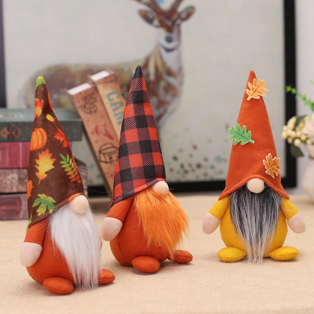 Syrisora Fall Plush doll - Autumn Maple Leaf Stuffed Gnome Faceless ...