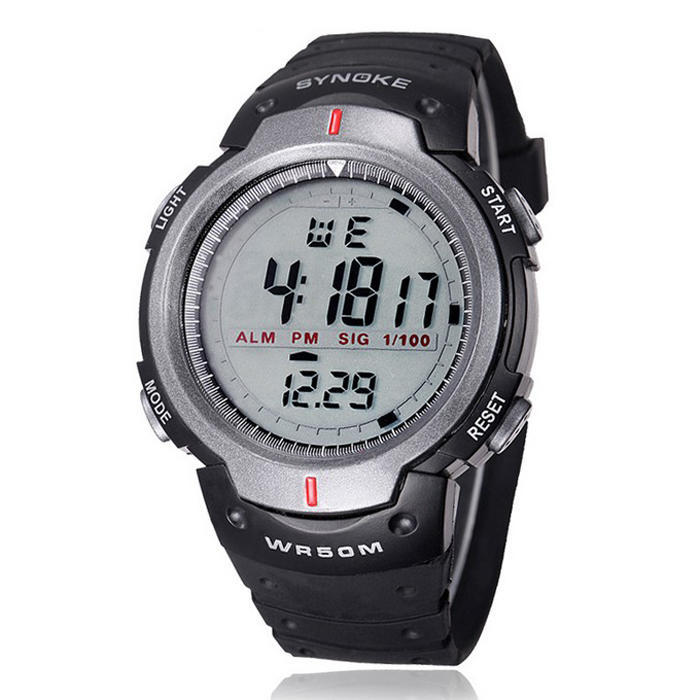 Buy Waterproof Outdoor Sports Men Digital LED Quartz Alarm Wrist Watch ...