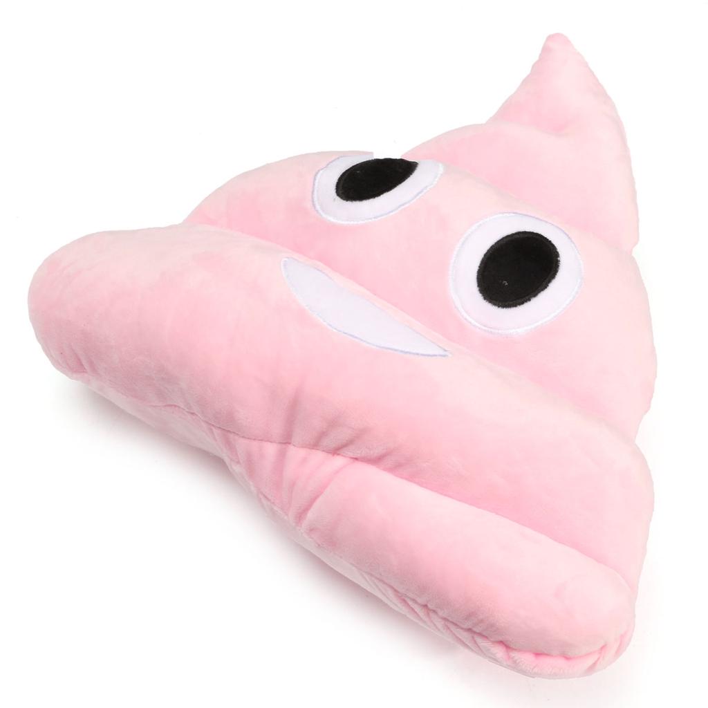 Pembe Bok Yastık Sevimli Peluş Poo Yüz Yastık 35 * 30 * 10cm uygun ...