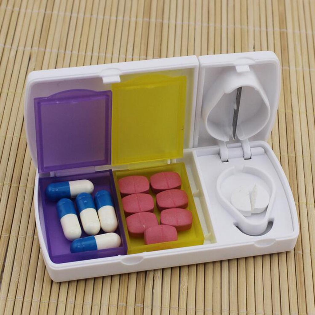 Buy Pill Case Splitters Plastic Medicine Organizer Container Divider ...