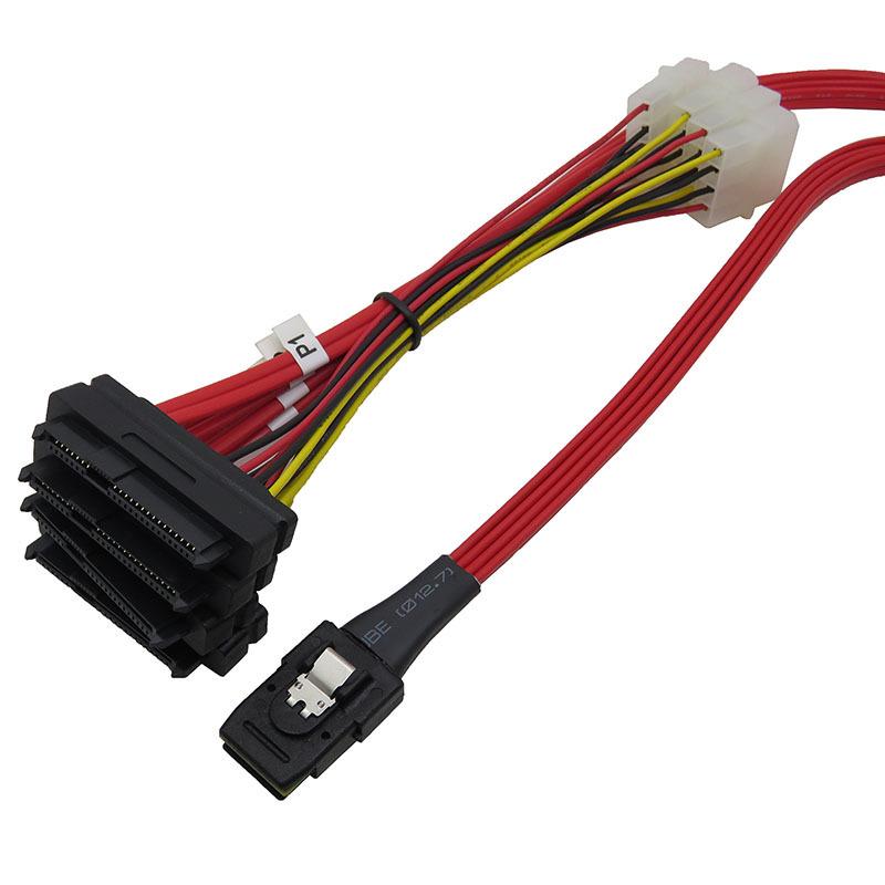 Buy Cabledeconn SAS SATA Cables for HDD Server Display Card MINI SAS 4i ...