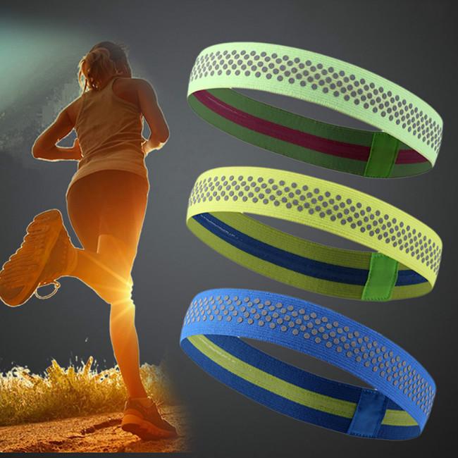 Night Running Reflective Sports Hair Band Riding Headband Silicone Non ...