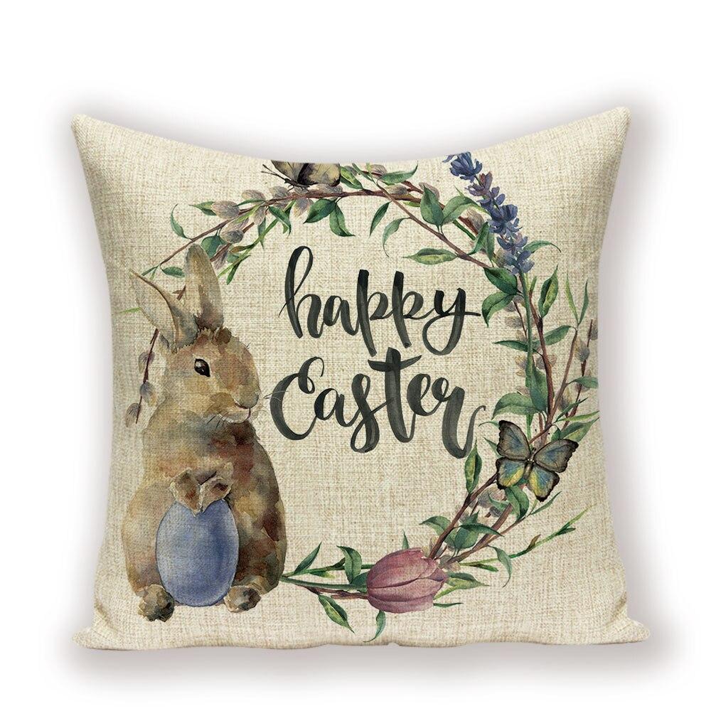 Cheap Rabbit Hare Decorative Cushion Cover Cartoon Animal Farmhouse ...