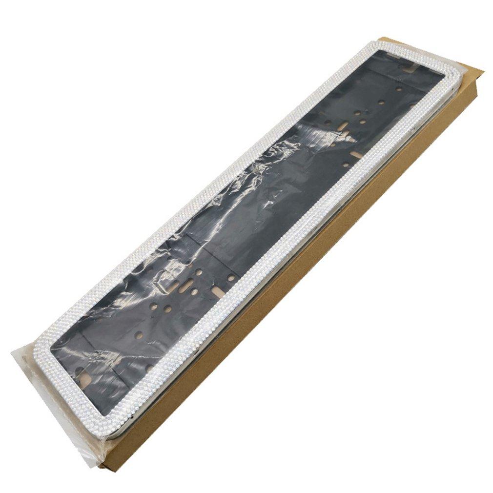 Buy Car European License Plate Frame Crystal Diamonds Alloy Steel ...